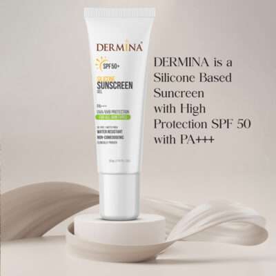 Buy Dermina Silicone Sunscreen Gel SPF 50 for UVB Protection | Dermina ...