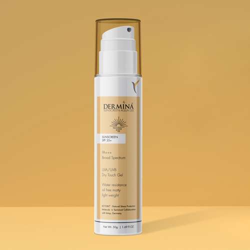 Buy Sunscreen Aqua Gel with SPF 35+ PA+++ | Dermina - Intelligent Skincare